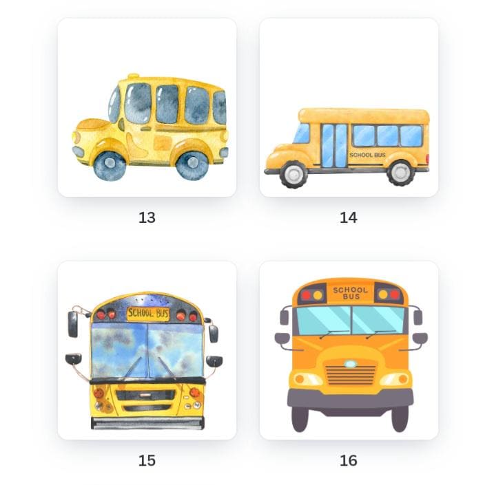 School Bus Cliparts, Yellow Bus Clipart, Back to School Watercolor ...