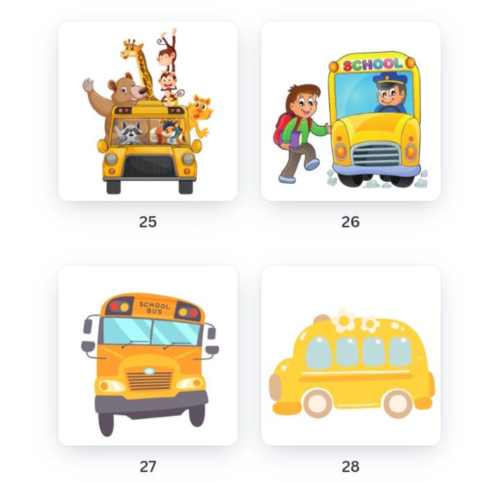 School Bus Cliparts, Yellow Bus Clipart, Back to School Watercolor ...
