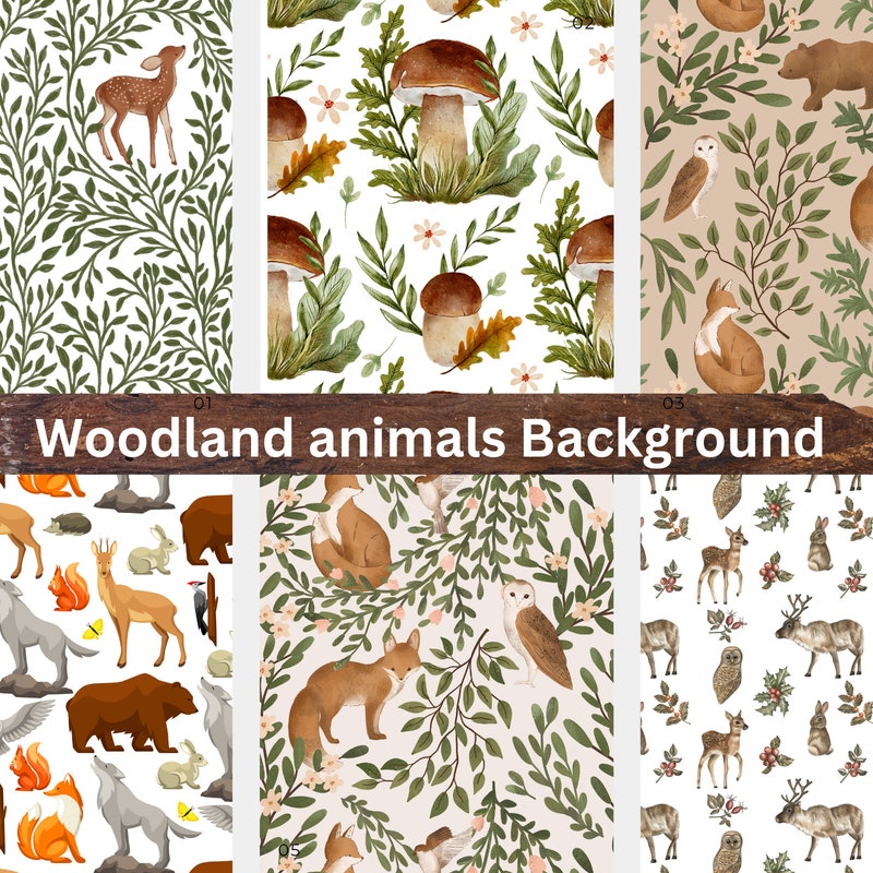 Woodland Animal Pattern - Etsy