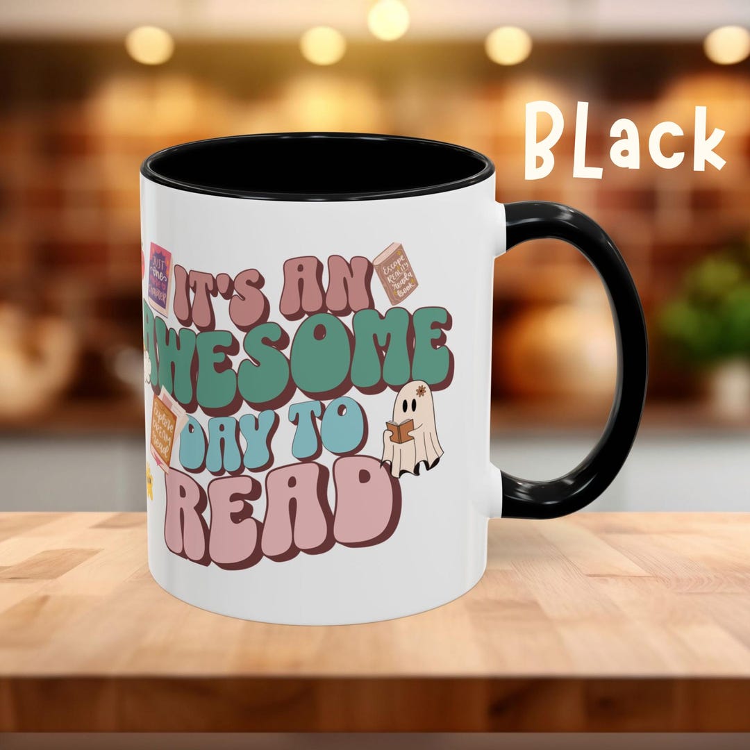 Awesome Book Lover Mug, Reading Teacher Gift, Great Day to Read ...