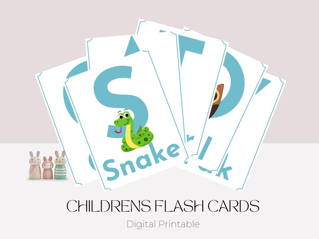 Alphabet Flash Cards, Preschool Children First Words, Children's ...