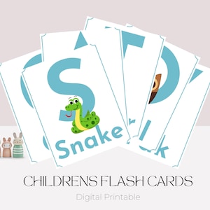 Alphabet Flash Cards, Preschool Children First Words, Children's ...