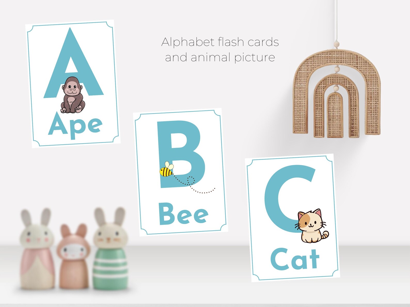 Alphabet Flash Cards, Preschool Children First Words, Children's ...