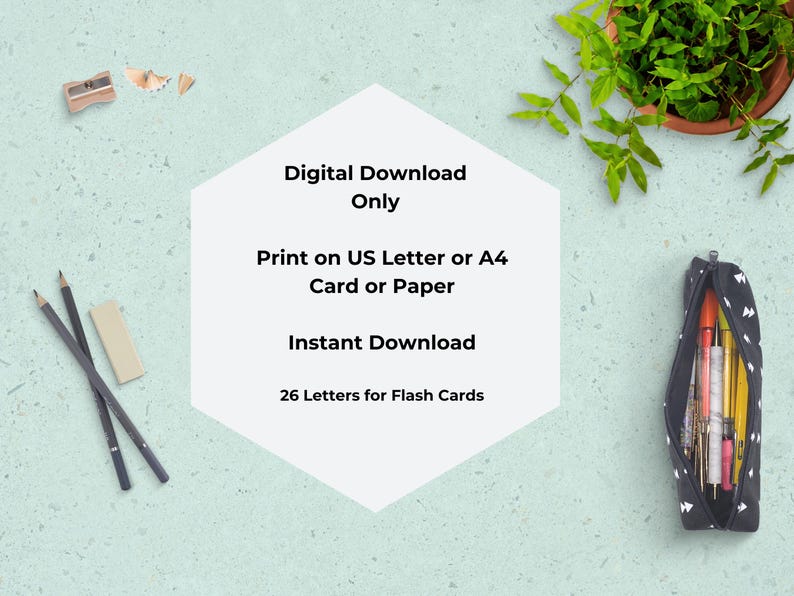 Alphabet Flash Cards, Preschool Children First Words, Children's ...