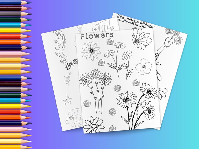 Children's Colouring Sheets, Printable, Kids Colouring, Instant ...