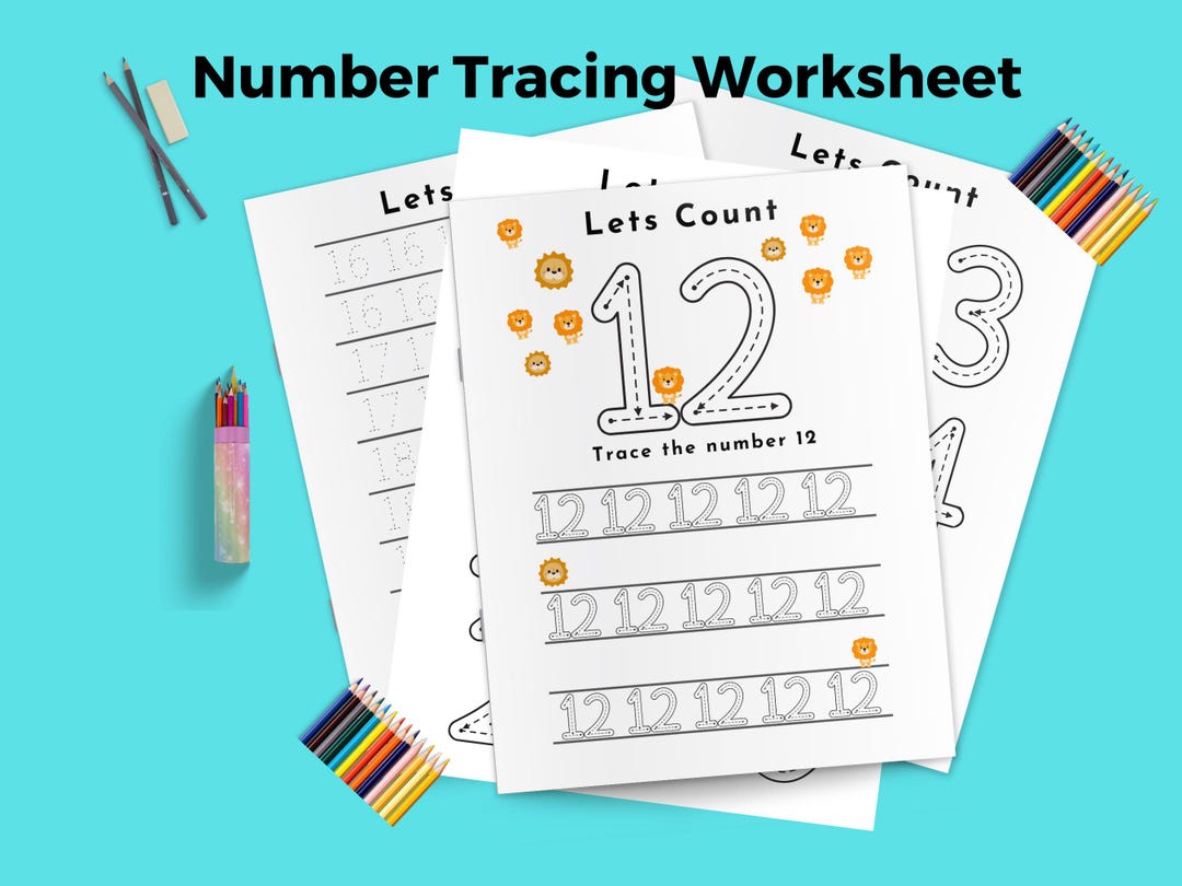 Number Tracing Worksheets, 32 Traceable Number Sheets, Printable ...