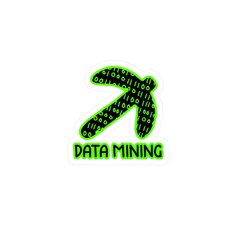Data Mining Vinyl Decal - Funny Laptop Sticker, Waterbottle Decal ...
