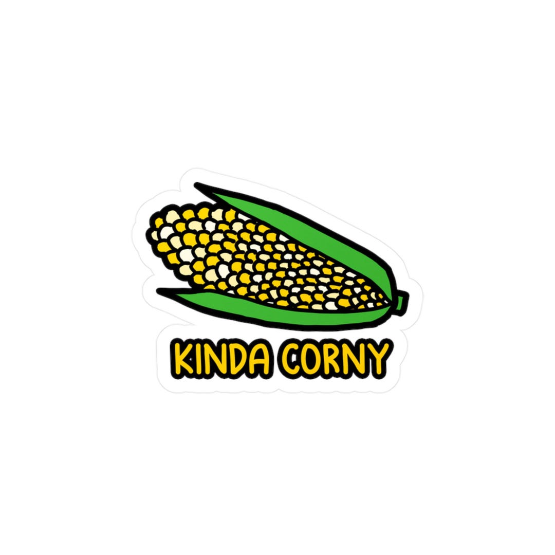 Funny Kinda Corny Vinyl Decal for Waterbottle, Laptop, Hydroflask ...