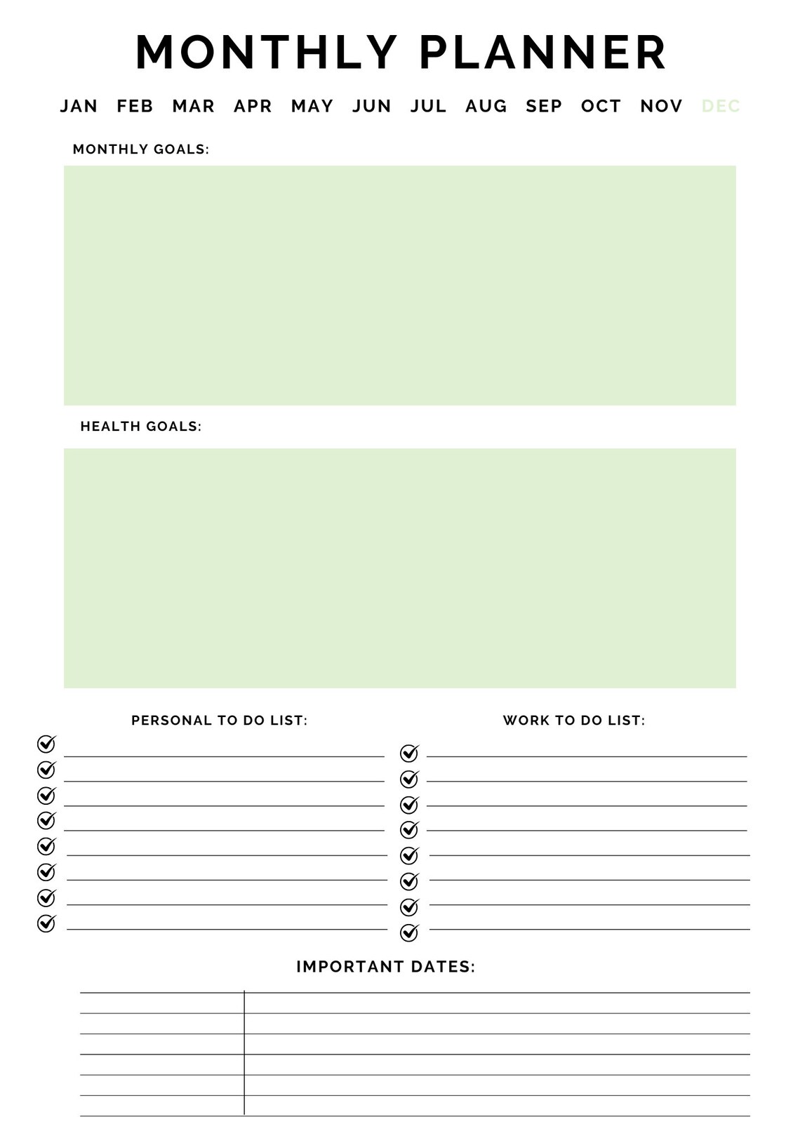 Digital Daily Planner Template - Etsy