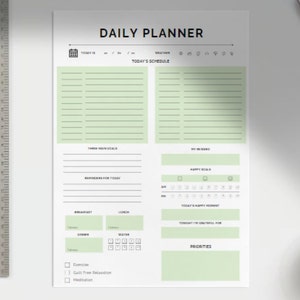 Digital Daily Planner Template - Etsy