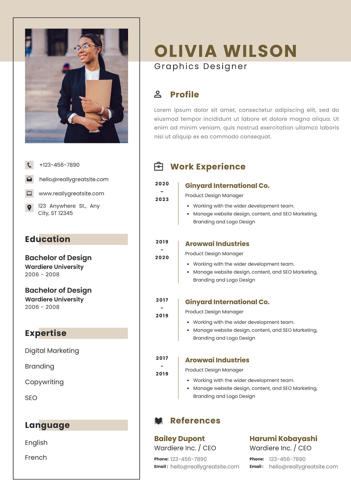 Minimalistic Aesthetic Professional CV Template - Etsy