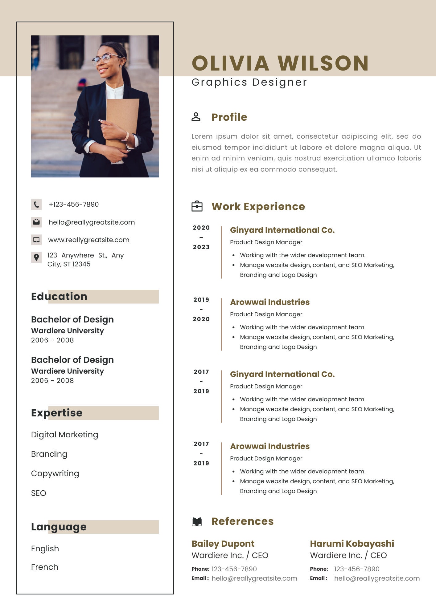 Minimalistic Aesthetic Professional CV Template - Etsy
