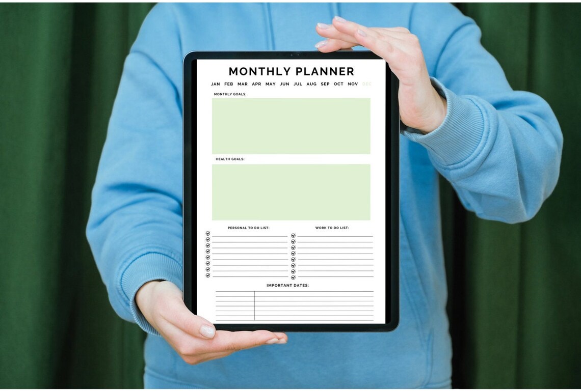 Digital Daily Planner Template - Etsy