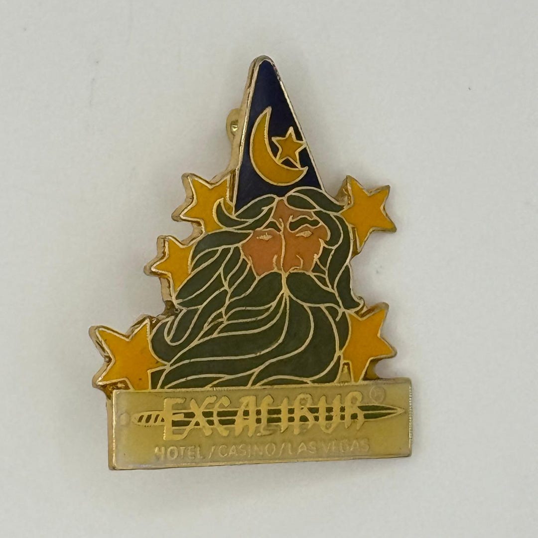 Vintage Excalibur Hotel Casino Las Vegas Wizard Star Souvenir Pin - Etsy