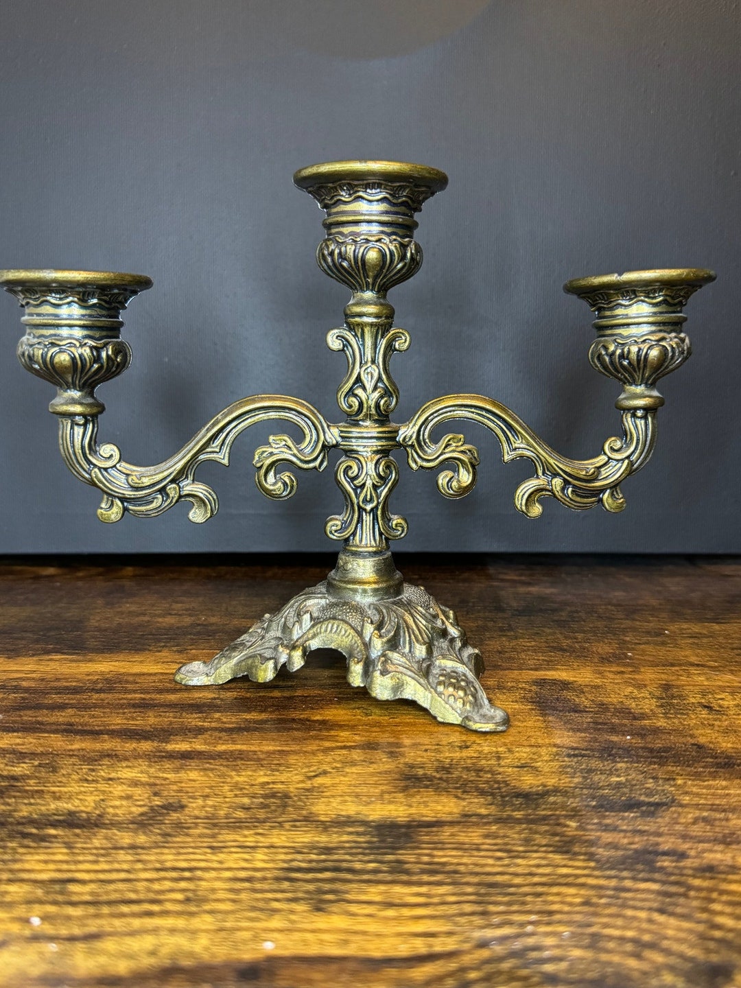 Vintage Italian Brass Candelabra, 1970s - Etsy
