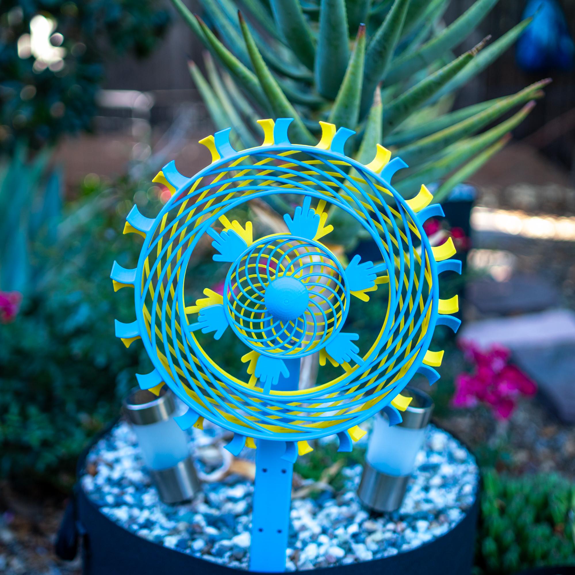 Wind Spinner Kinetic Sculpture Yard Art Windmill Ornament - Etsy