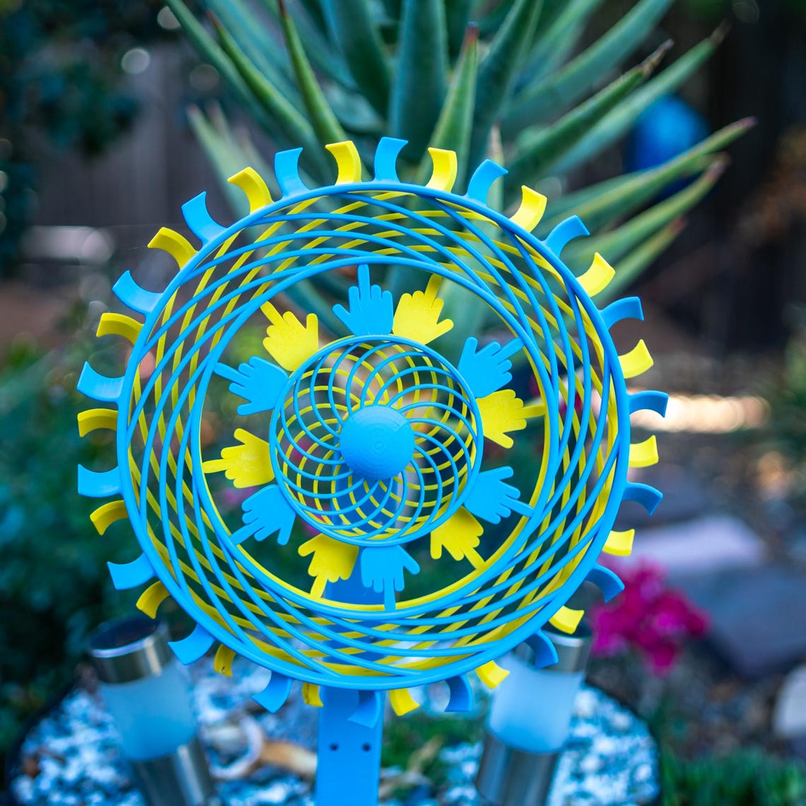 Wind Spinner Kinetic Sculpture Yard Art Windmill Ornament - Etsy