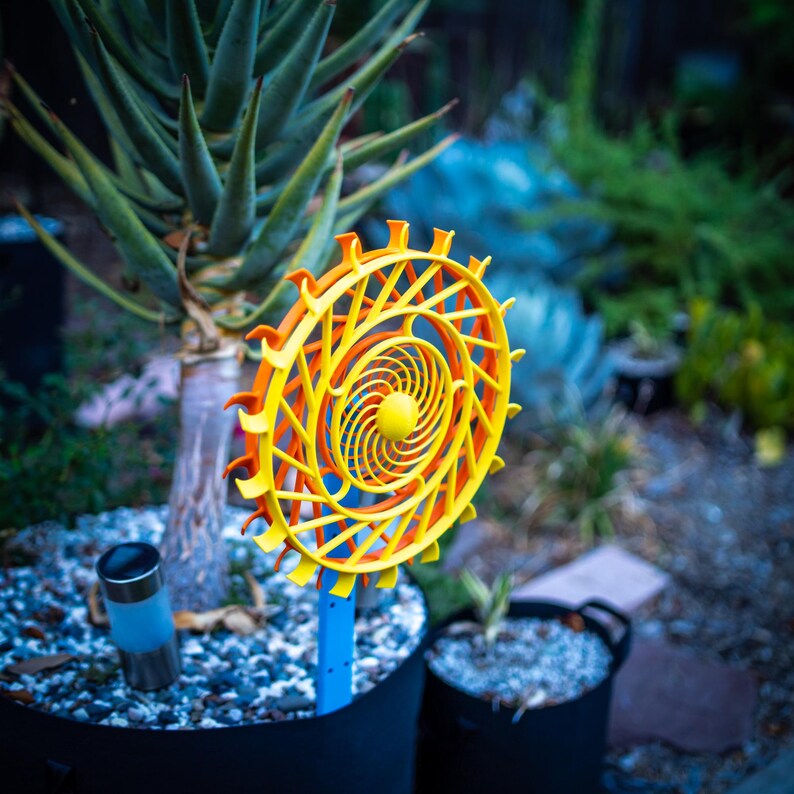 Wind Spinner Kinetic Sculpture Yard Art Windmill Ornament - Etsy