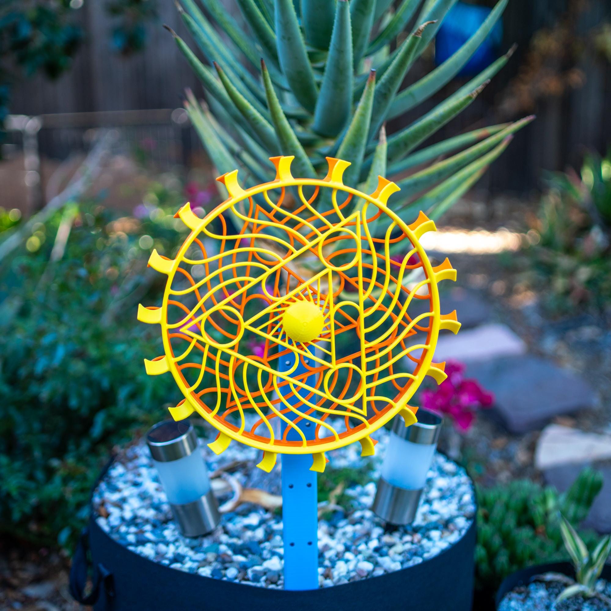 Wind Spinner Kinetic Sculpture Yard Art Windmill Ornament - Etsy