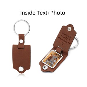 Personalized Mens Leather Photo Keychain,custom Picture Keychain ...