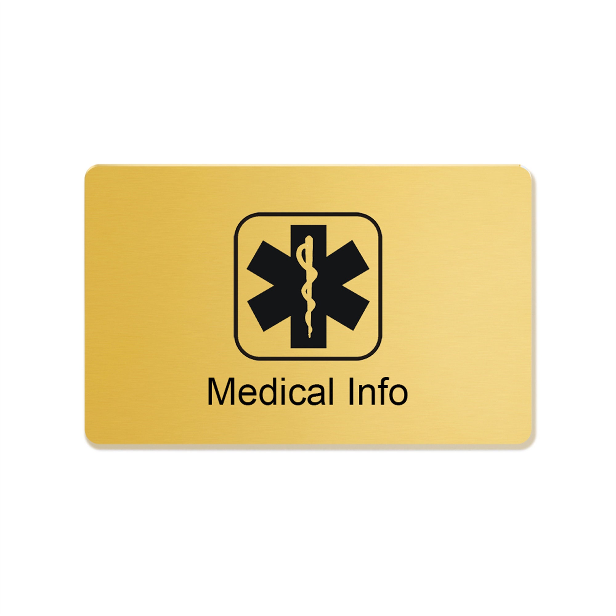 Personalized Medical ID Card for Wallet,engraved Emergency Contact Card ...
