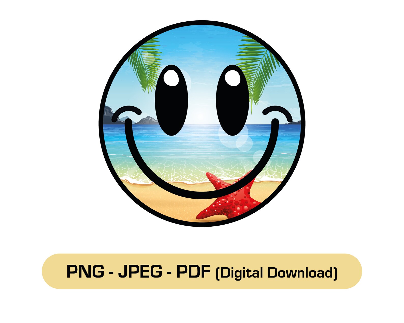 Bright Summer PNG, Vacation Smile PNG, Sunny Smile PDF, Beach Smile Png ...