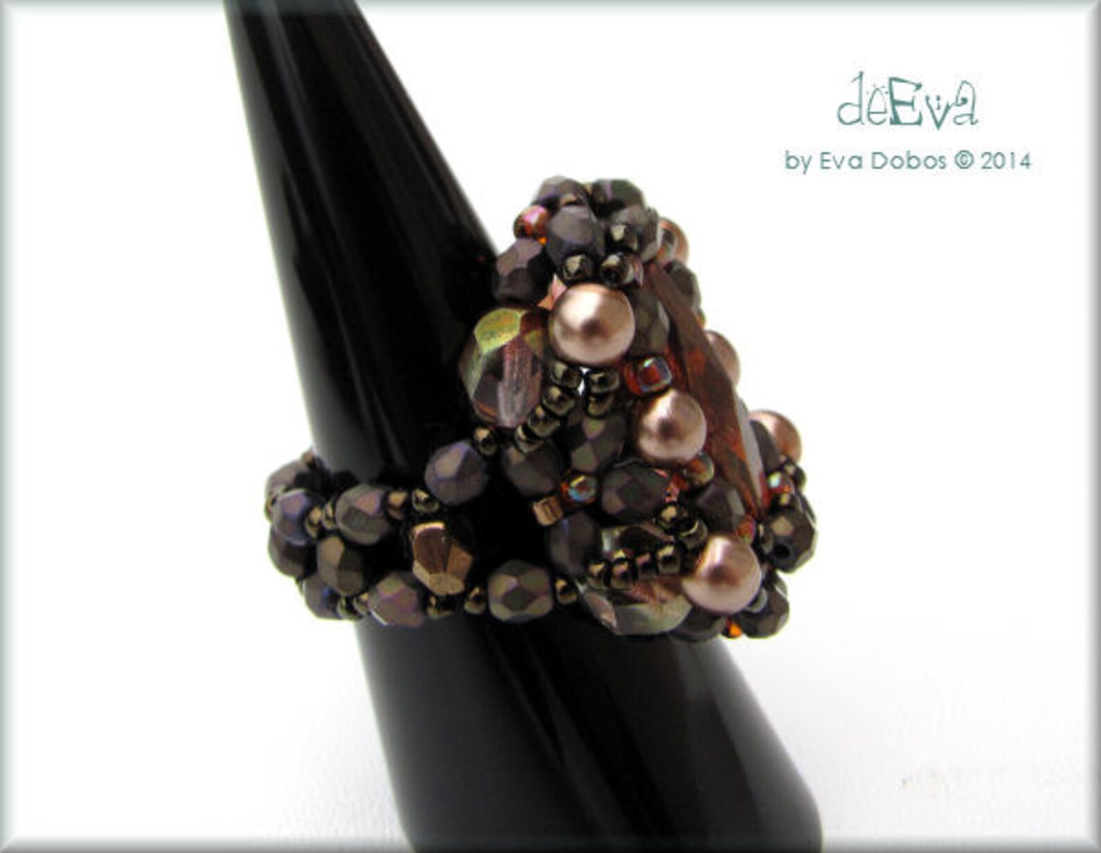 Bead Pattern / Tutorial / Instruction - GY 138 - RAUKO - Ring With ...