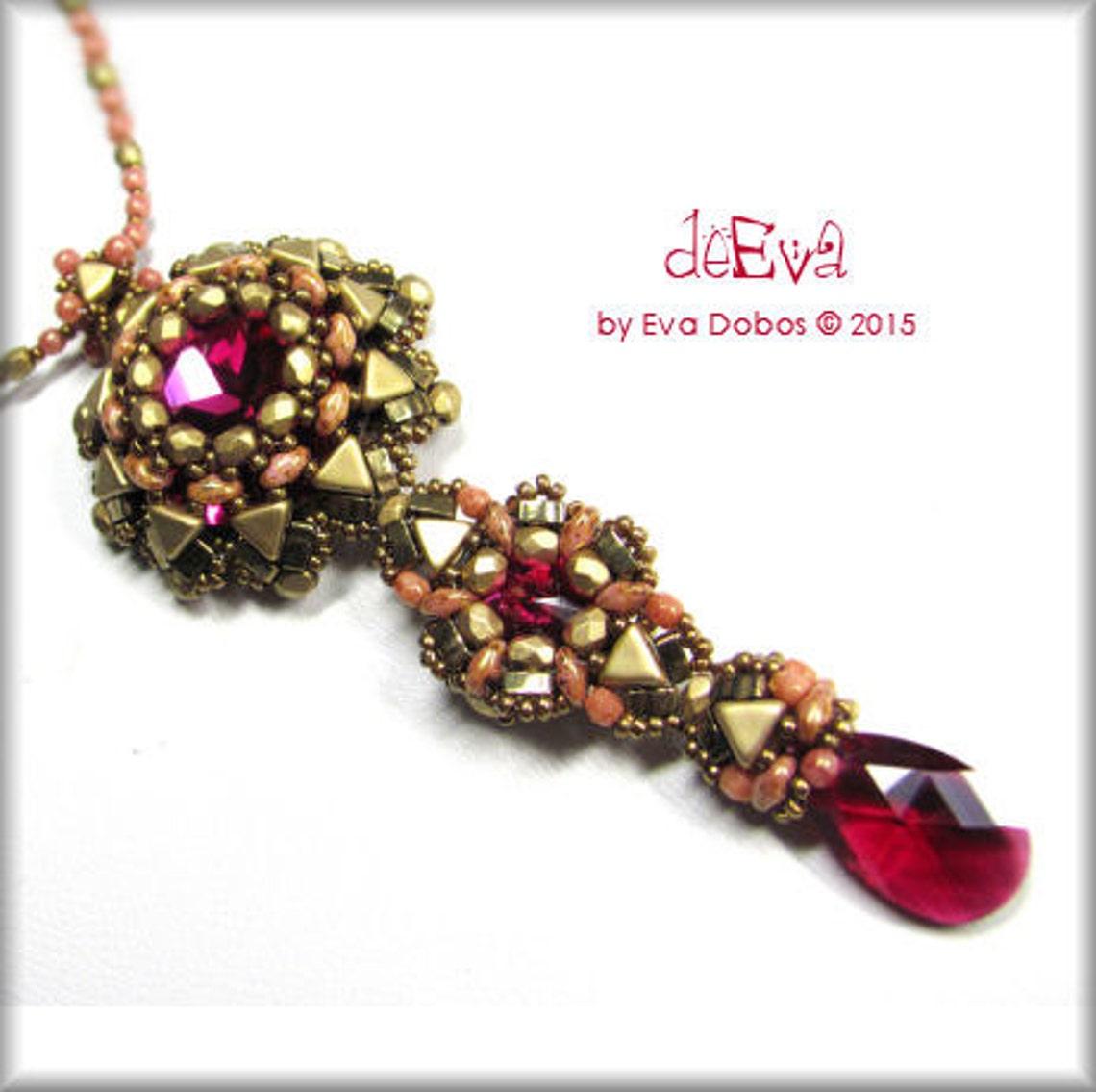 Bead Pattern / Tutorial / Instruction NY 226 Ambaron Pendant With ...