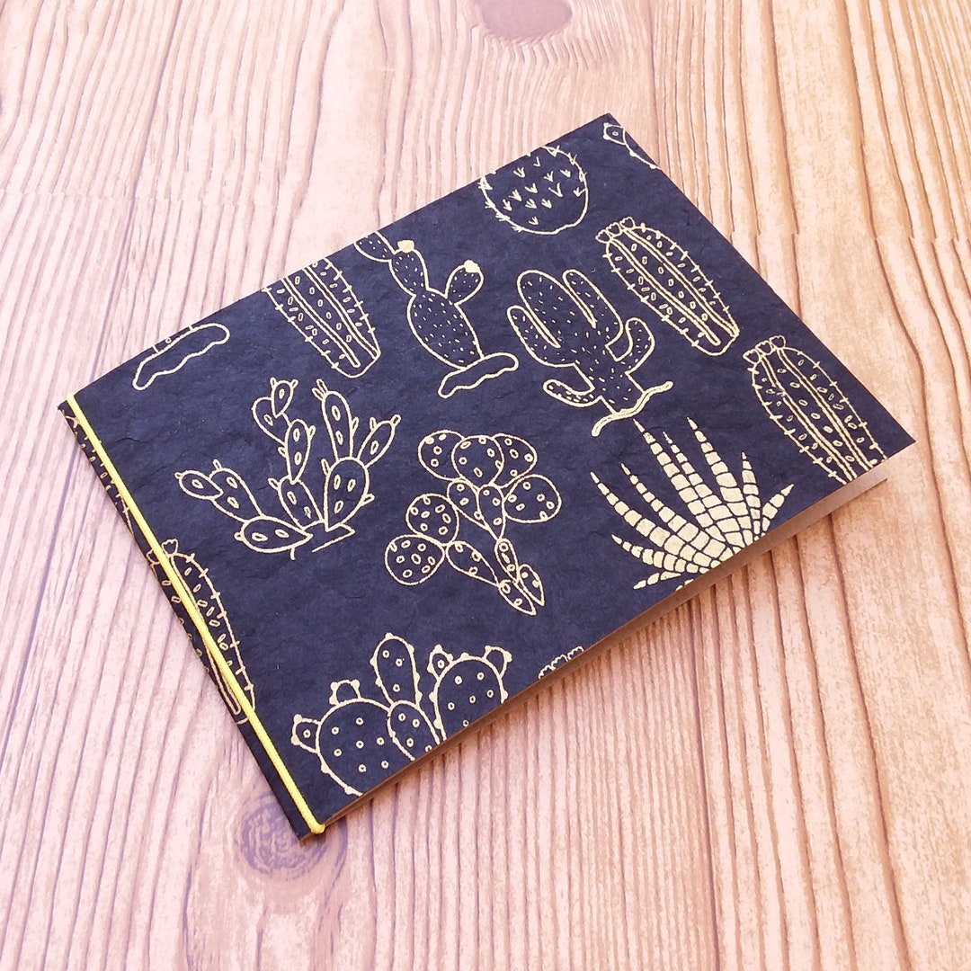 Mini Photo Album: Handmade Gold Cactus Print, Upcycled Paper (4x6) - Etsy