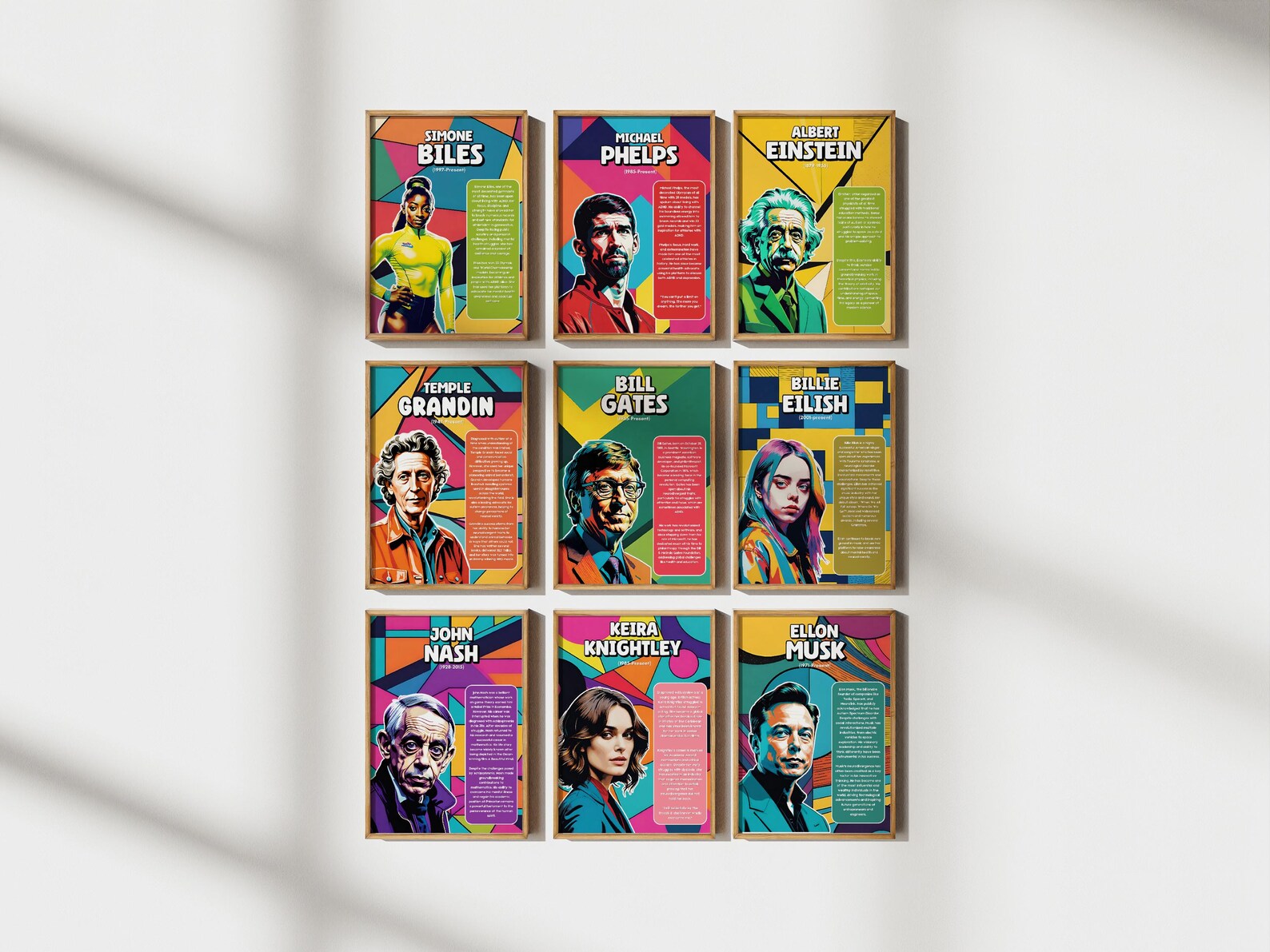 Set of 20 Printable Posters Famous Neurodivergent Individuals, National ...