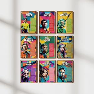 Set of 20 Printable Posters Famous Neurodivergent Individuals, National ...