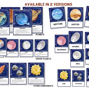 Printable Solar System Flashcards, Planets Flashcards, Science ...