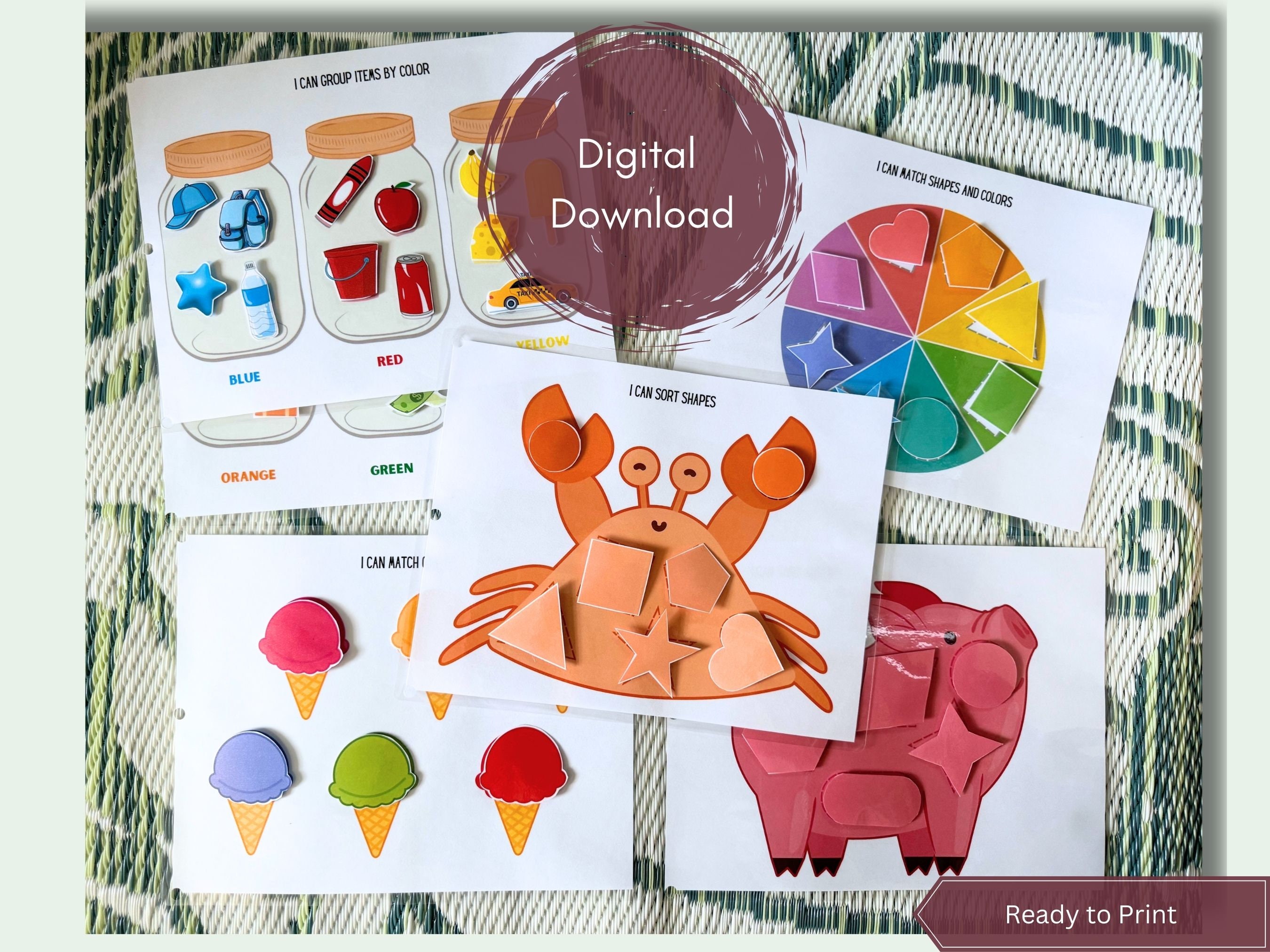Printable Busy Books, Toddler Learning Bundle, Preschool Activities ...