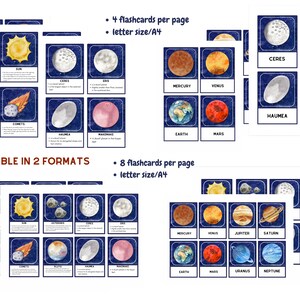 Printable Solar System Flashcards, Planets Flashcards, Science ...