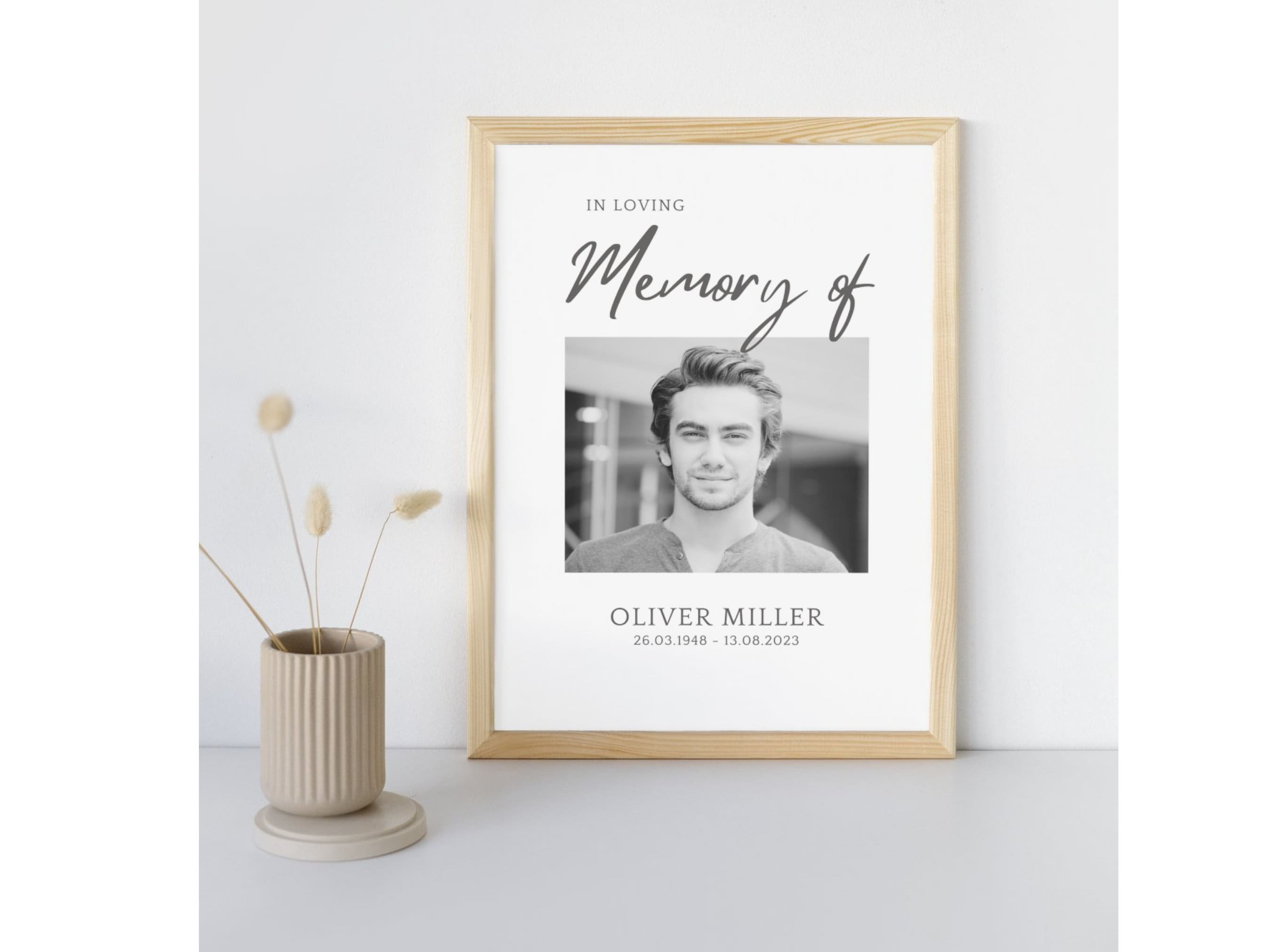 Editable Simple Funeral Memorial Sign Template, Funeral Welcome Poster ...