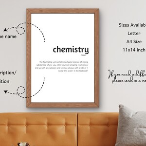 Printable Set of 8 Funny Minimalist Science Chemistry Biology Physics ...