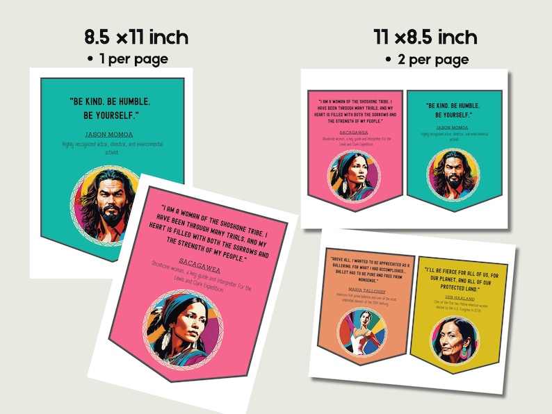 Printable Famous Native Americans Banner, National Native American ...