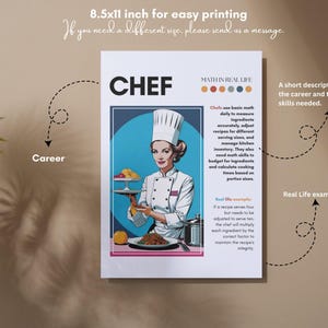 Set of 18 Printable Careers in Math and Math in Real Life Posters for ...