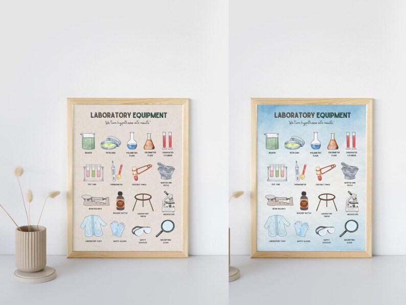 Printable Laboratory Equipment Poster | Educational Science Classroom ...