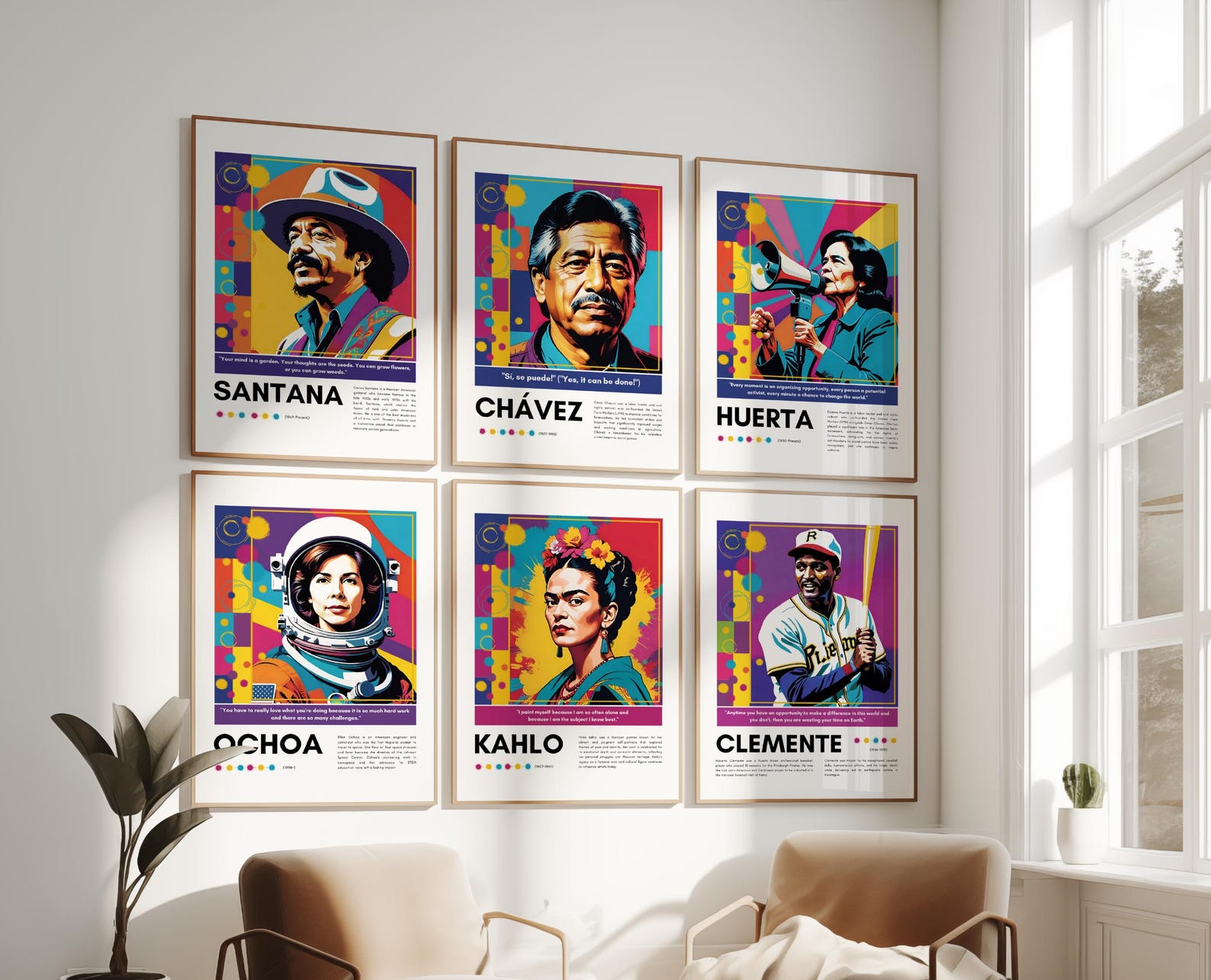 Set of 12 Famous Hispanic Figures - Printable Posters for Classroom ...