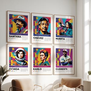 Set of 12 Famous Hispanic Figures - Printable Posters for Classroom ...