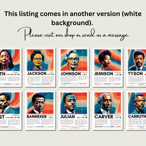 Set of 10 Printable Famous Black STEM Scientist Posters - Retro Themed ...