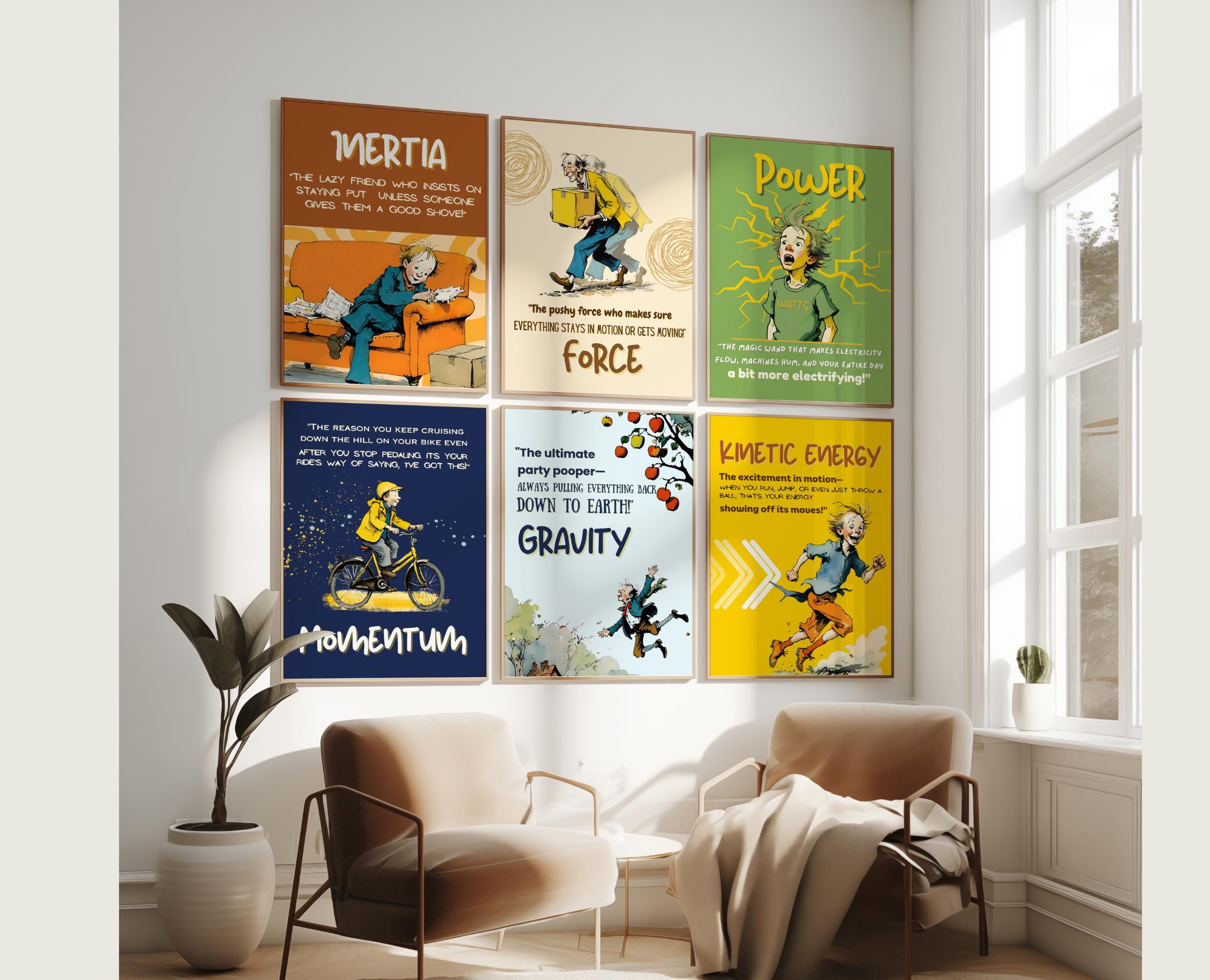 Set of 8 Printable Funny Physics and Physical Science Posters ...