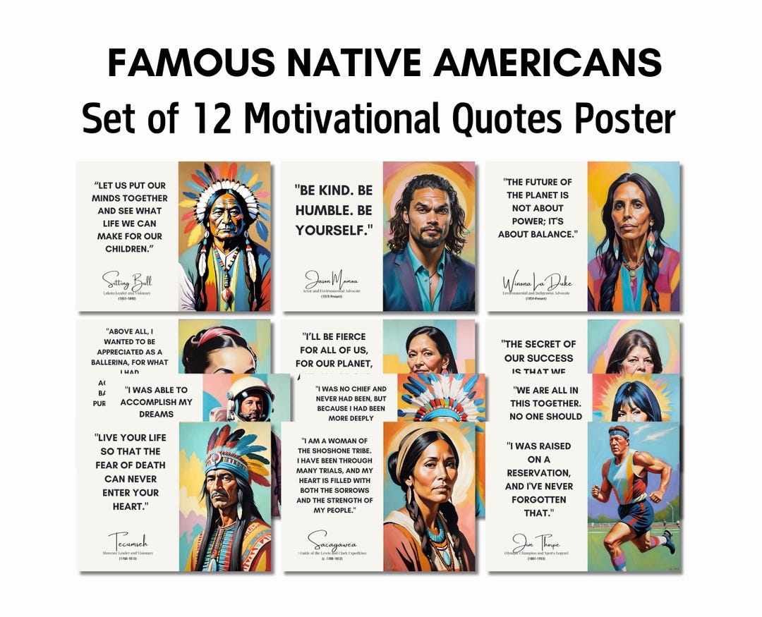 Printable Famous Native Americans Posters, National Native American ...