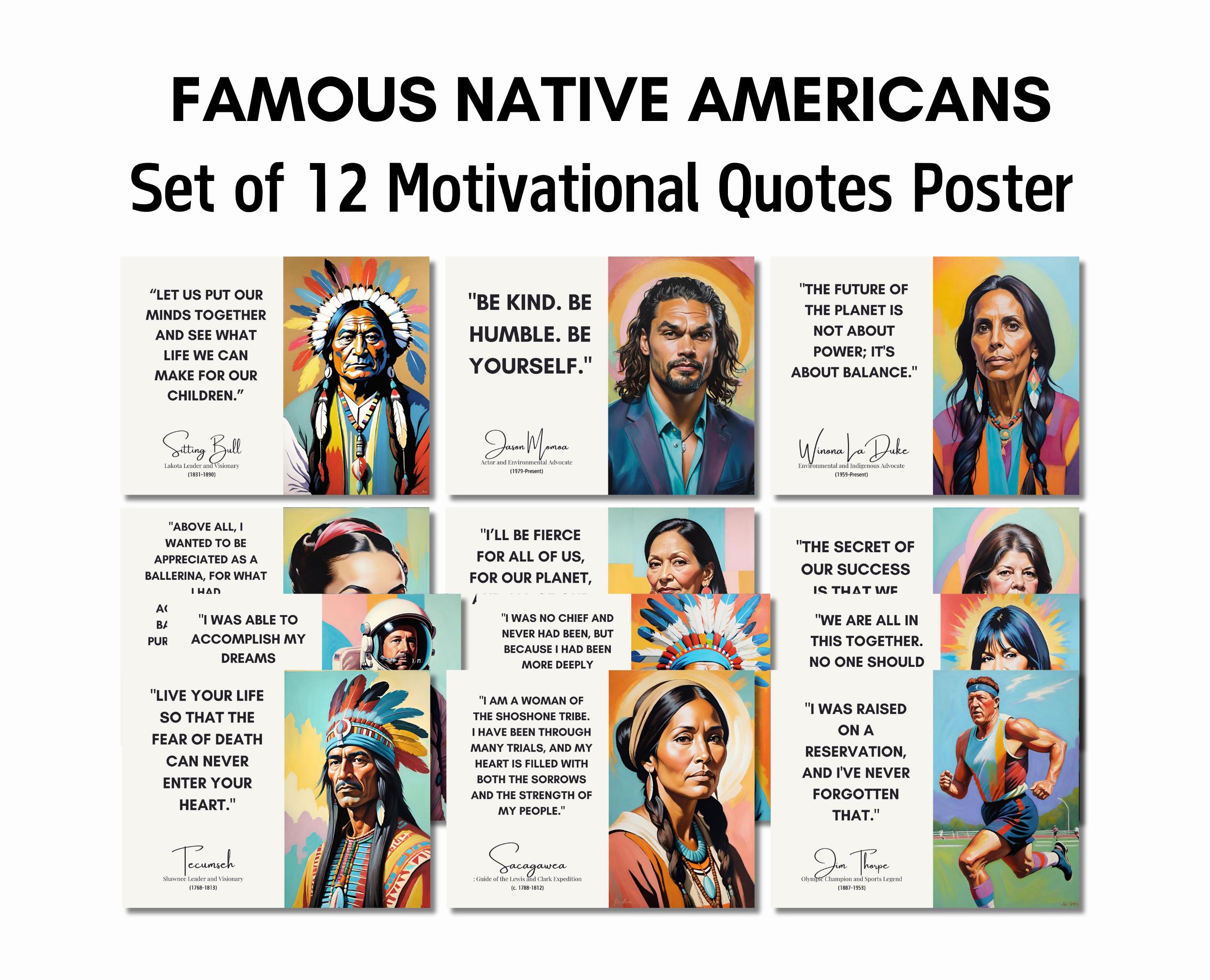 Printable Famous Native Americans Posters, National Native American ...
