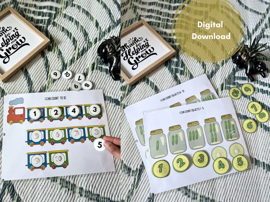 Printable Busy Book, Counting Matching Sorting Numbers Activity ...