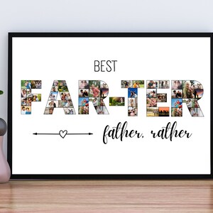Father Photo Collage Frame Editable and Printable Canva Template ...