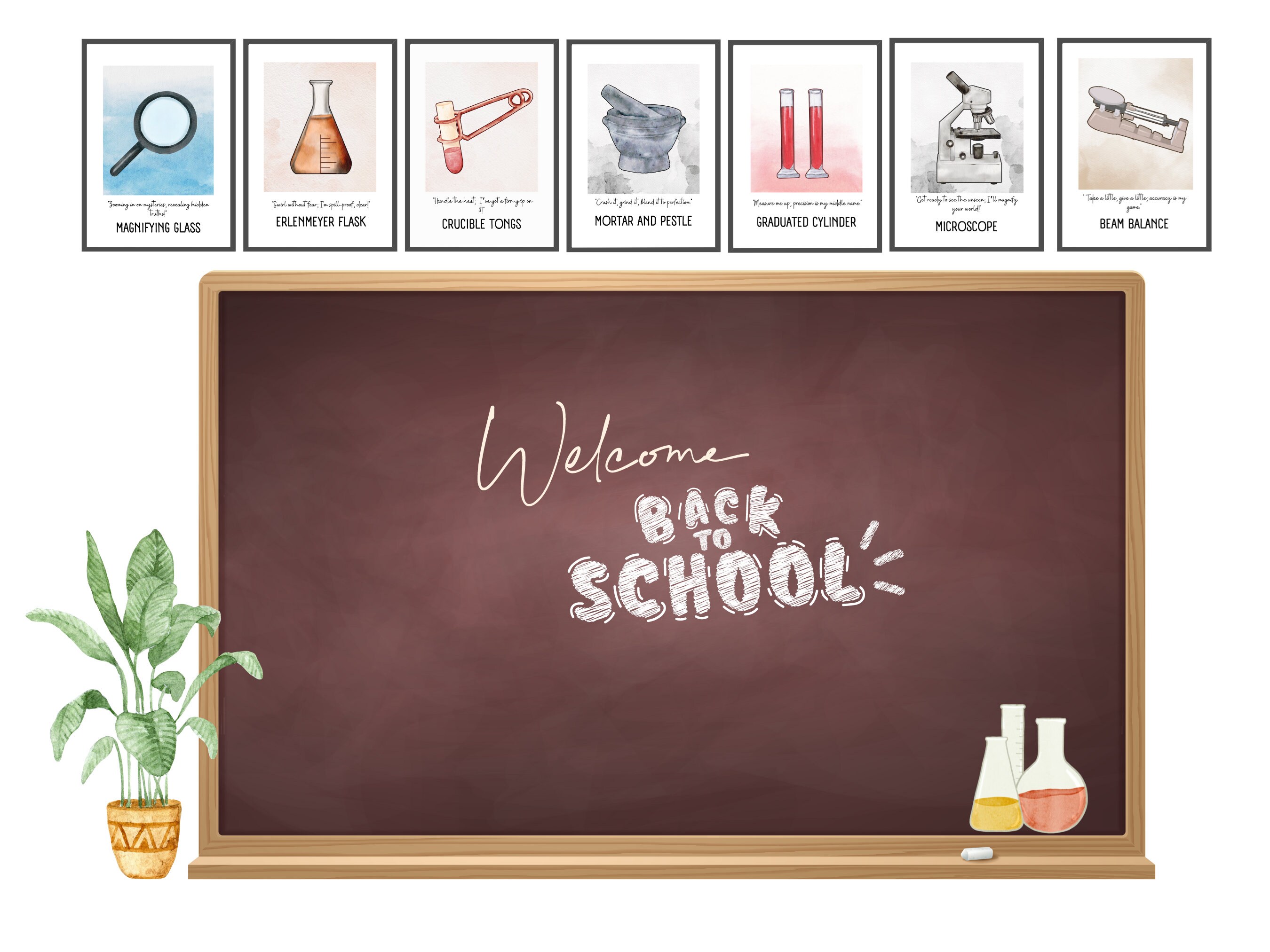 Lab Apparatus Banner, Science Classroom Banner or Poster, Classroom ...