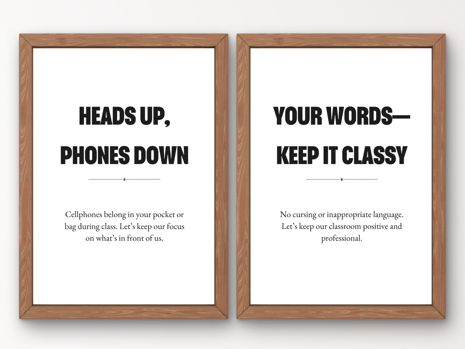 Minimalist Set of 8 Printable Funny Classroom Rules Posters for ...