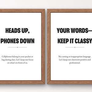 Minimalist Set of 8 Printable Funny Classroom Rules Posters for ...